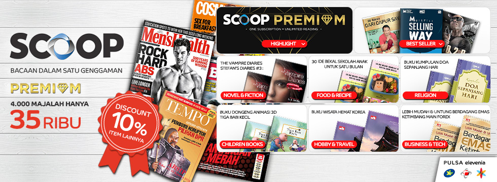 Pelanggan SCOOP Kini Bisa Berbelanja Buku dan Majalah Digital di Elevenia - Hybrid.co.id
