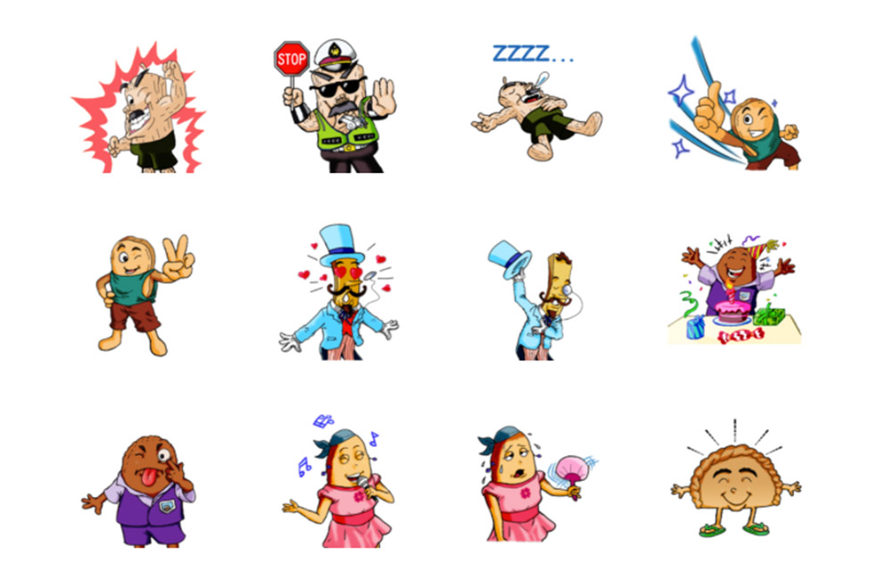 Sticker Line Gorengan/Line Creator - Hybrid.co.id