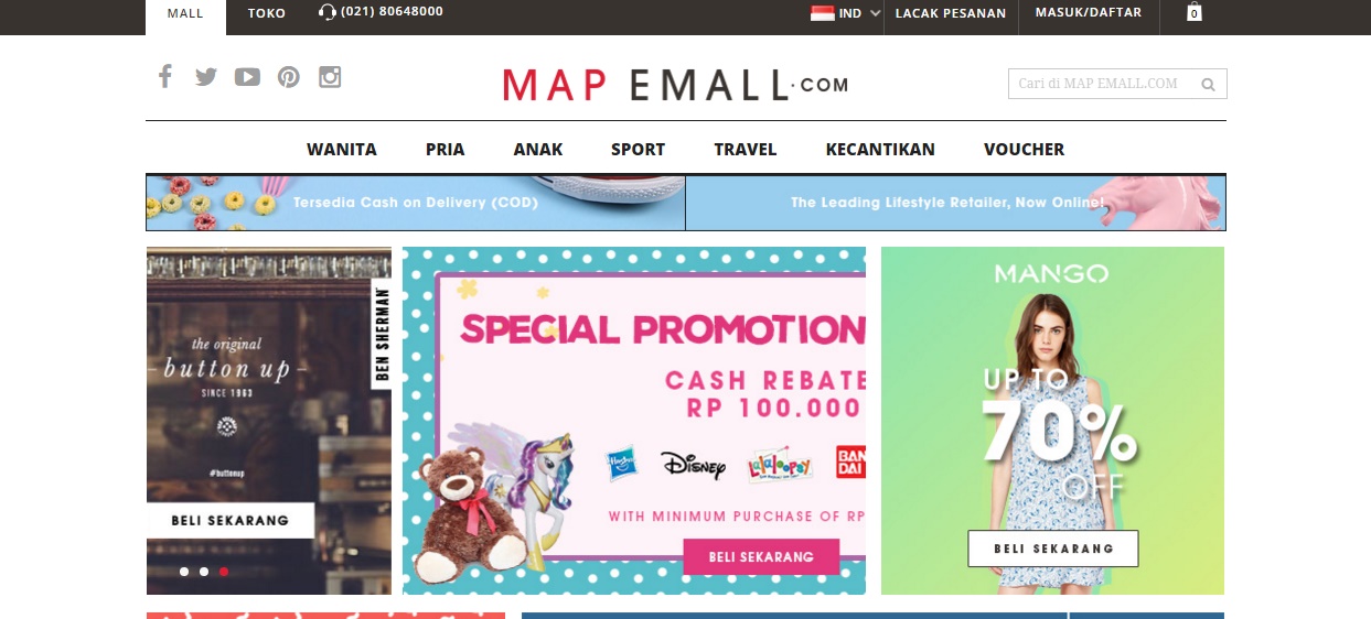 MAP EMALL Akomodasi Skema O2O