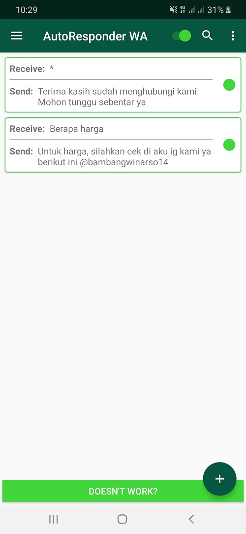 Cara Membuat Auto Responder atau Mesin Penjawab Otomatis untuk WhatsApp