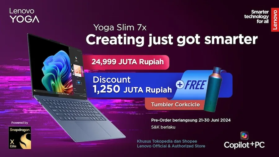 Lenovo Indonesia Buka Pre-order Yoga™ Slim 7x, Usung Prosesor ...